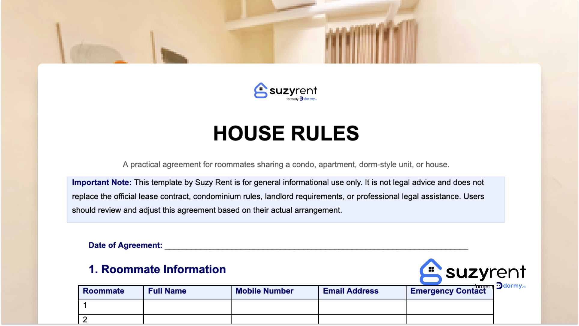 How to Create House Rules for Renting with Roommates | Suzy Rent